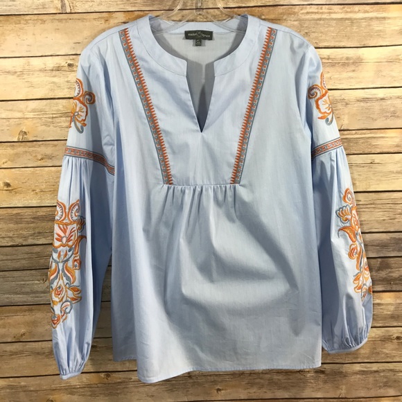 Market & Spruce | Tops | Market Spruce Mevi Embroidery Detail Top ...